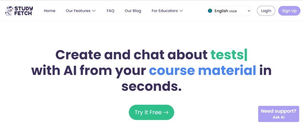 Study Fetch - Features, Pricing, Review, Pros & Cons | AITECHFY