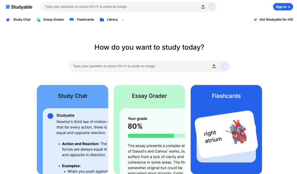 Studyable - Features, Pricing, Pros & Cons | AITECHFY