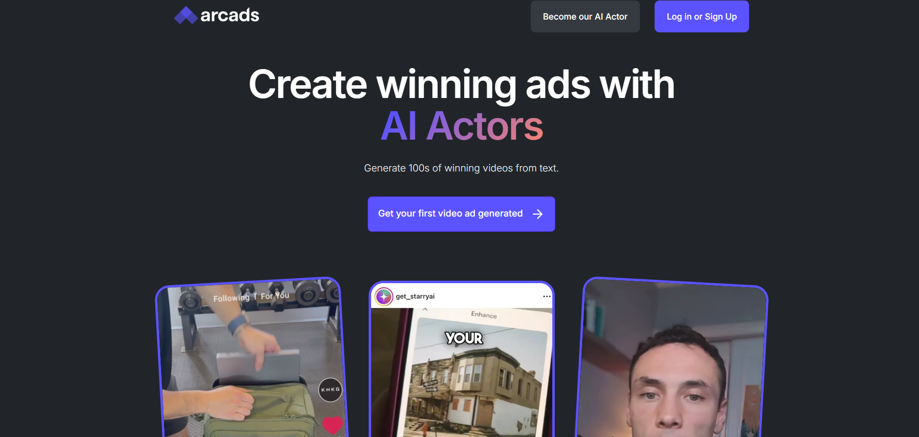 Arcads — AI Ad Generator for Social Media - AITECHFY